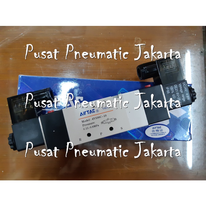 Jual Solenoid Valve Close Center AIRTAC 4V330C-10 Solenoid Valve 3/8 ...