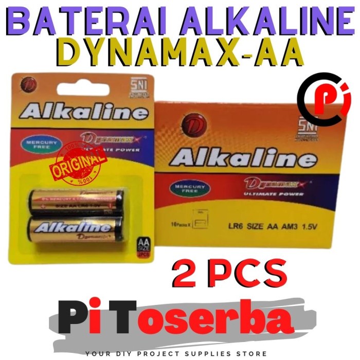 Jual Dynamax Batre Baterai Alkaline Aa A2 Isi 2 Pcs Battery Kualitas