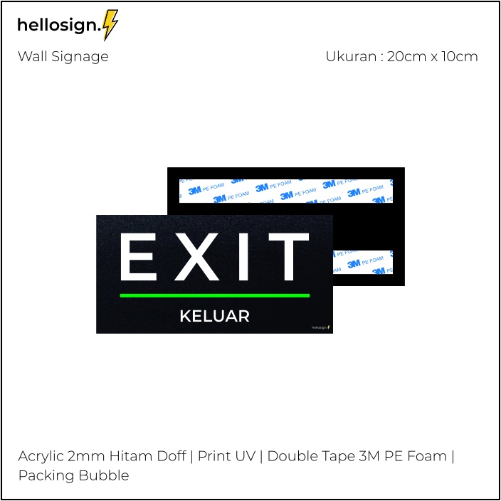 Jual Sign Akrilik EXIT | Print Papan Nama Tulisan Akrilik | Sign ...