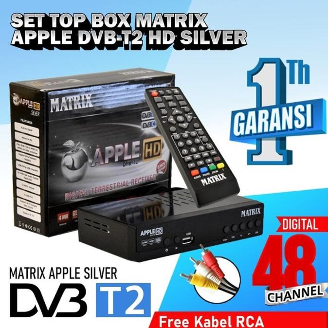 Jual NEW Set Top Box DVB T2 Matrix Garuda Apple Receiver TV Digital RCA ...