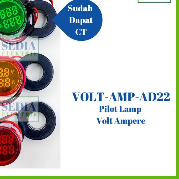 Jual Pilot Lamp LED Ampere Volt Meter Indikator Digital - Merah ...