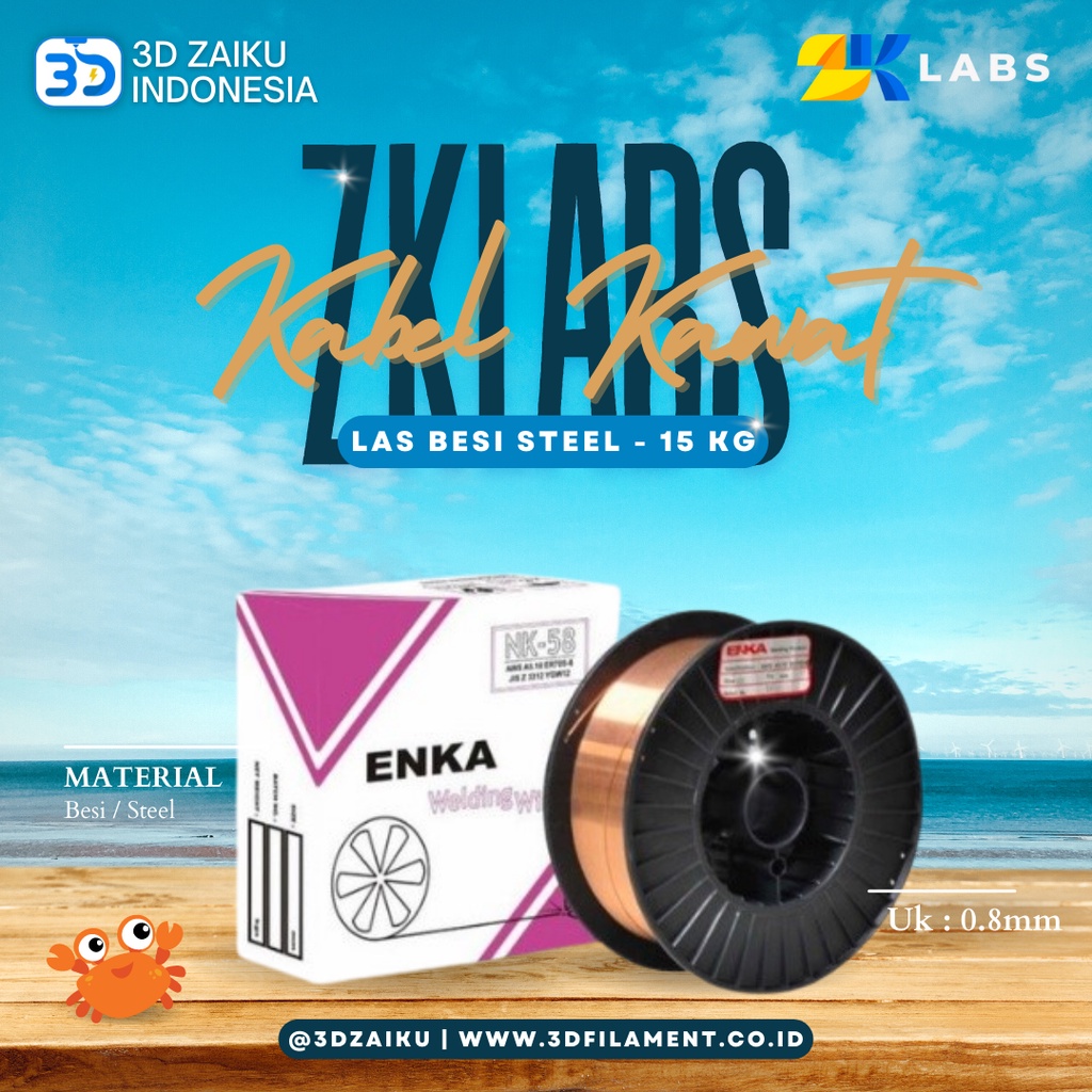 Jual ZKLabs Fiber Welding Wire Kabel Kawat Las Besi Steel 15 KG CO2 MIG MAG | Shopee Indonesia