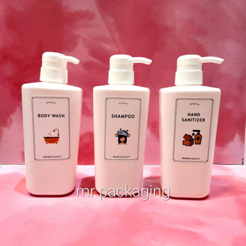 Jual Botol 500ml PUTIH WHITE KOTAK + STIKER LABEL PREMIUM | Botol ...