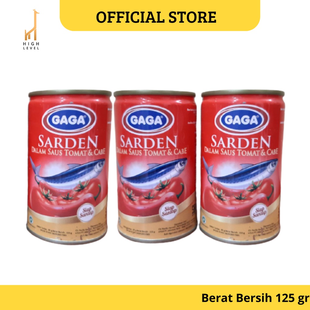 Jual Sarden Sardines Gaga Ikan Kaleng Tomat dan Cabe 155 gr | Shopee ...
