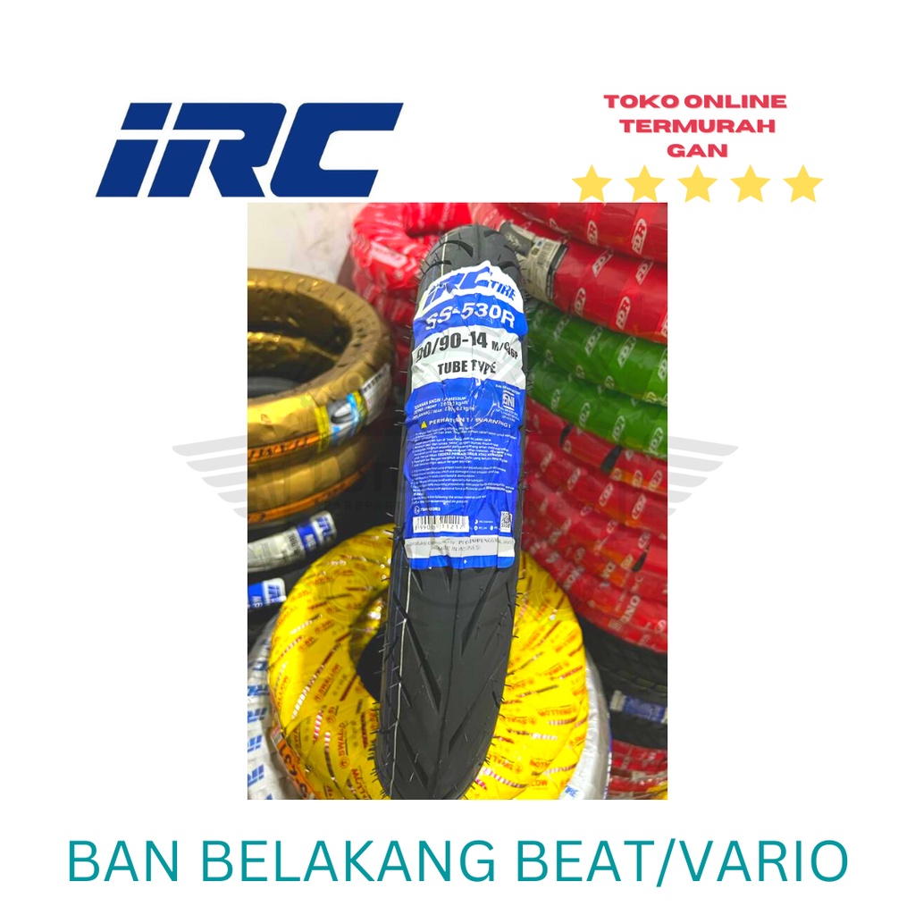 Jual BAN IRC Ring 14 UKURAN 80/90 ATAU 90/90 TUBE TYPE SS530F SS530R ...