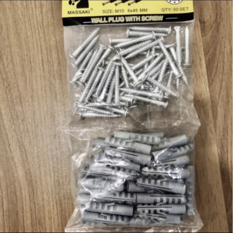 Jual M10 KOMPLIT sekrup baut MASAKI + plastik pvc tembok baja ringan ...