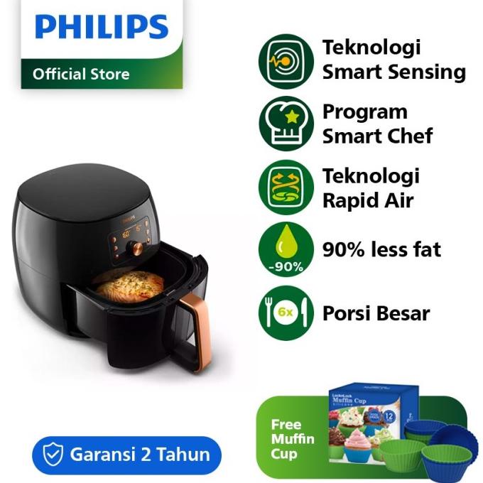 Jual PHILIPS Premium Air Fryer HD9860/90 XXL Airfryer HD9860 HD 9860 ...