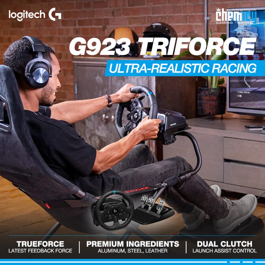 Jual Logitech G923 True Force Steering Wheel and Pedals for PC / PS4 ...