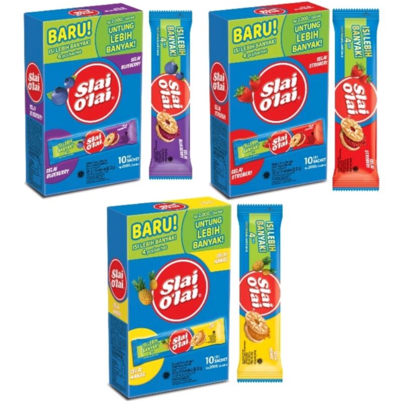 Jual Slai Olai Stroberi / Blueberry / Nanas (isi 10 pcs) | Shopee Indonesia