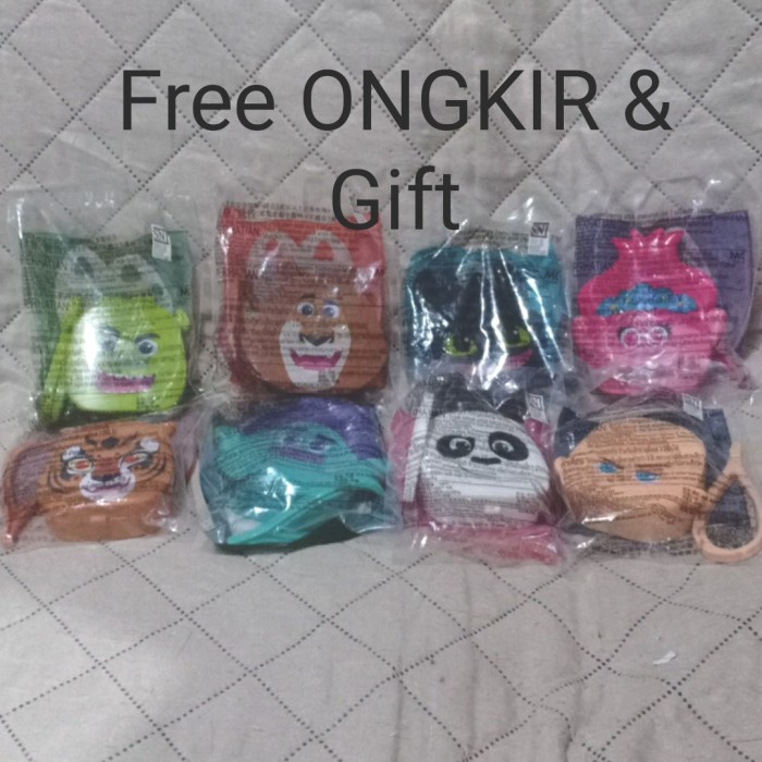 Jual Happy Meal Dreamworks Set8 Shrek Alex Toothless Poppy Tigress Po ...