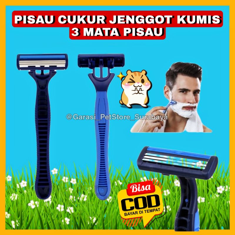 Jual GPSS- Pisau Cukur Kumis Jenggot 3 Mata Pisau Pisau Cukur Jenggot 3 Mata Pisau Krim Cukur ...