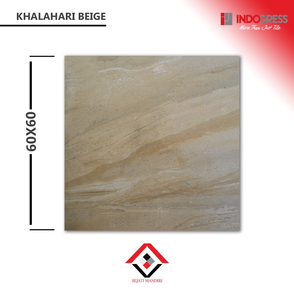 Jual granit 60x60 - motif marmer - indogress khalahari beige | Shopee Indonesia