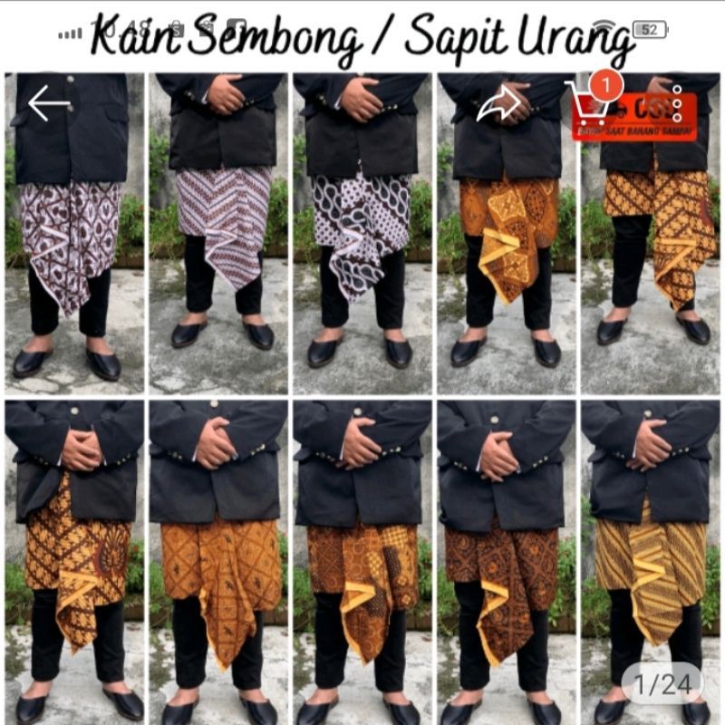 Jual Sembong / Sapit Urang Batik Size Anak & Dewasa | Shopee Indonesia