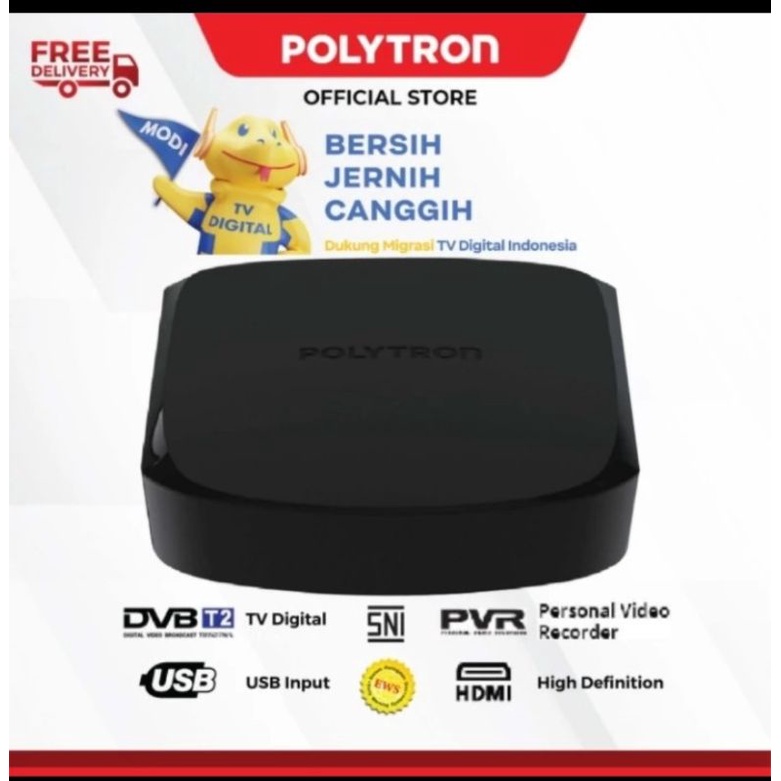 Jual STB Polytron / Set Top Box Polytron DVBT2 PDV 700T2 (Ready stock ...