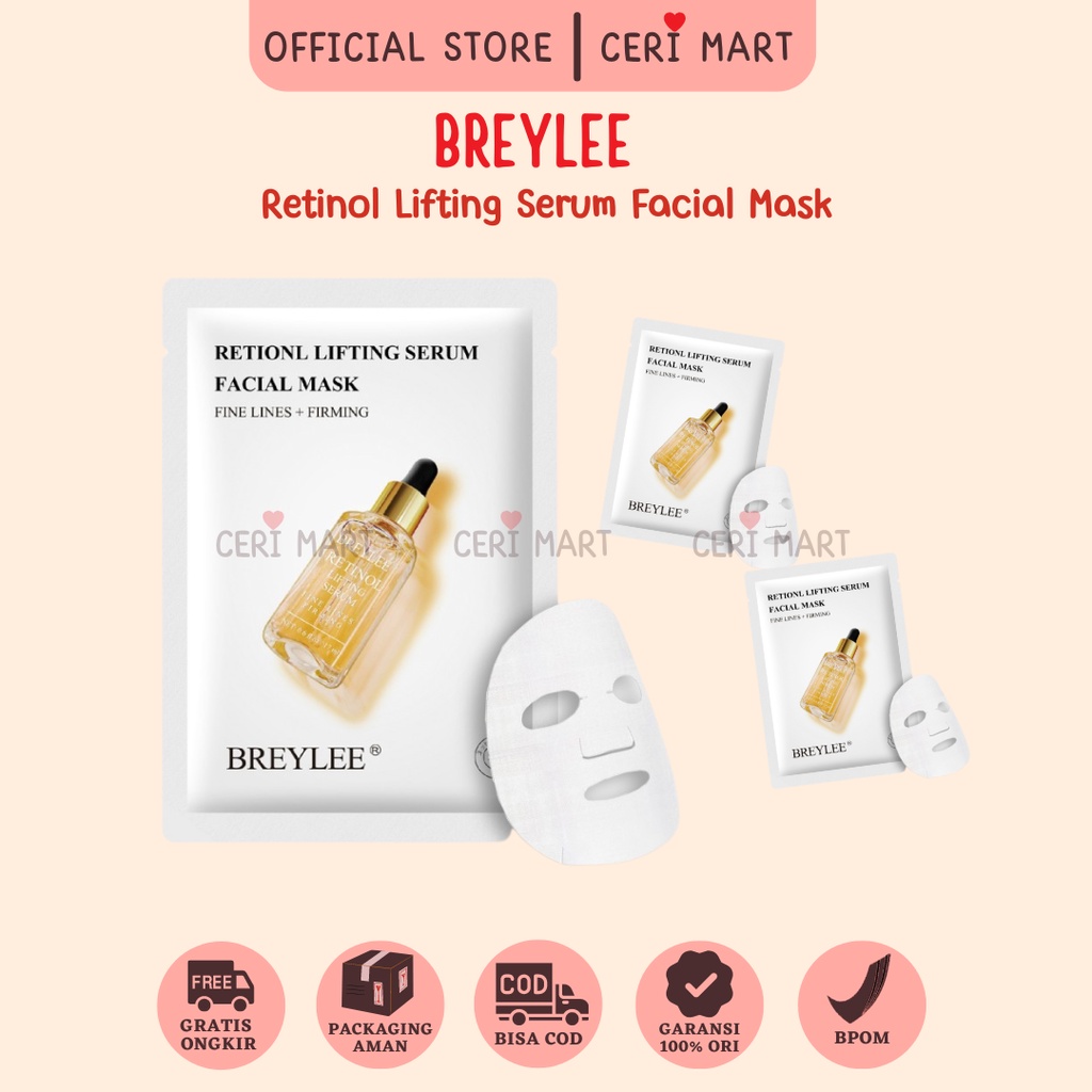 Jual BREYLEE Sheet Mask Retinol Lifting - Anti Aging Mengencangkan ...