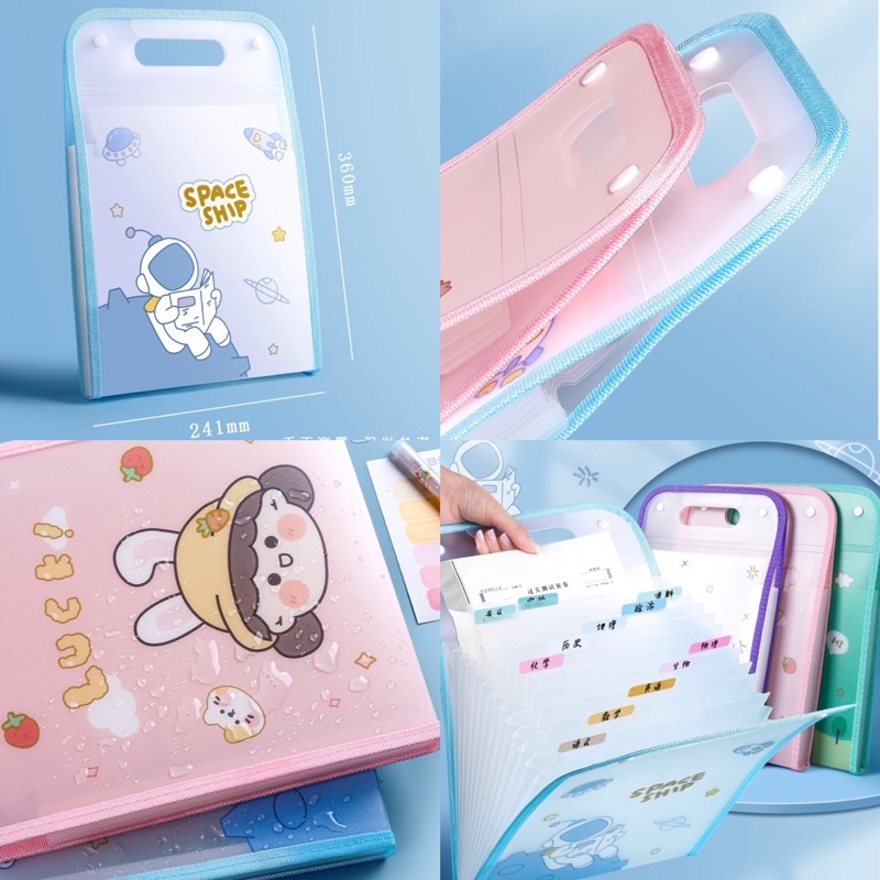 Jual cute multi layer folder map organizer tempat penyimpanan file ...