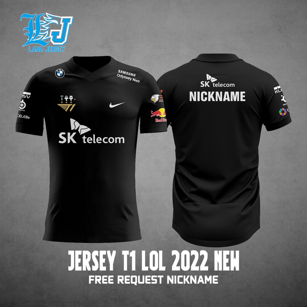 Jual JERSEY T1 ESPORTS LOL 2022 - 2023 NEW (free request nickname ...