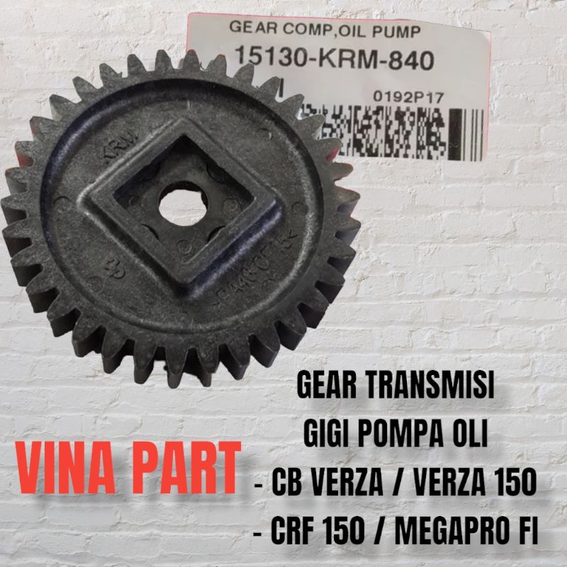 Jual gigi pompa oli gear comp oil pump cb verza crf 150 mega pro megapro new fi injeksi KRM ...