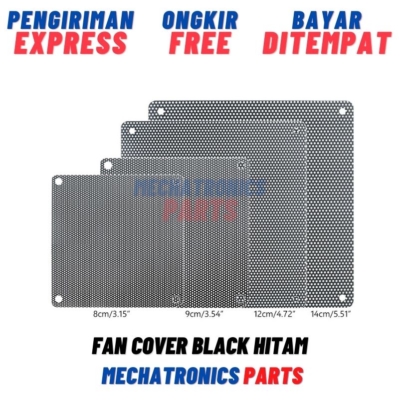 Jual Fan Cover Black Hitam Dust Filter Kipas Anti Debu PC Casing ...