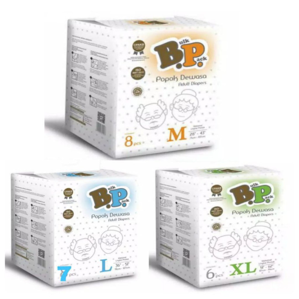 Jual BP Bulk Pack Adult Diaper Pants M8 / L8 / XL8 / XXL8 - Popok Dewasa Tipe Perekat dan Celana ...