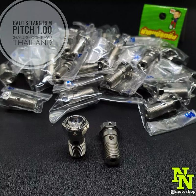 Jual probolt stainless baut banjo nepel kaliper master rem baut selang rem drat HALUS pitch 1.00 ...