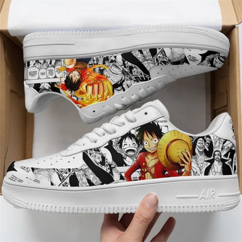 Jual SEPATU Anime One Piece Monkey D Luffy Running shoes | Shopee Indonesia