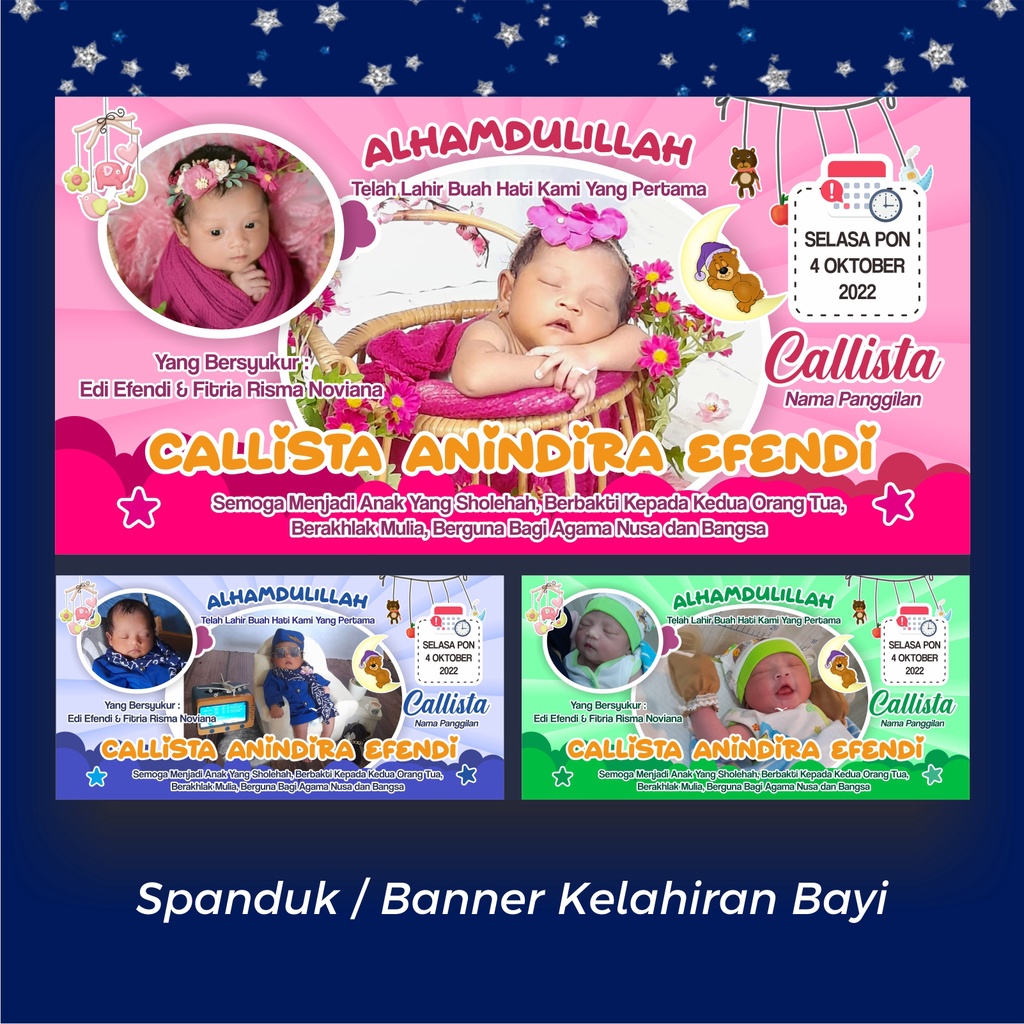 Jual Spanduk / Banner Kelahiran Bayi Anak | Shopee Indonesia