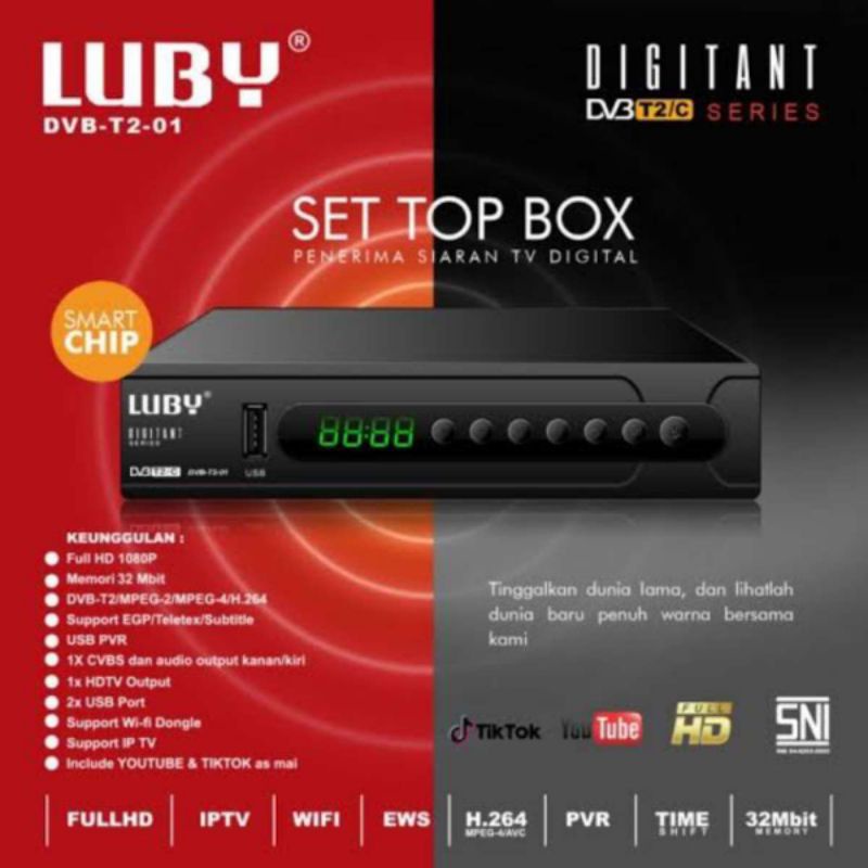Jual Luby Set Top Box TV Digital DVB-T2 01 Receiver DTV STB Setobox ...