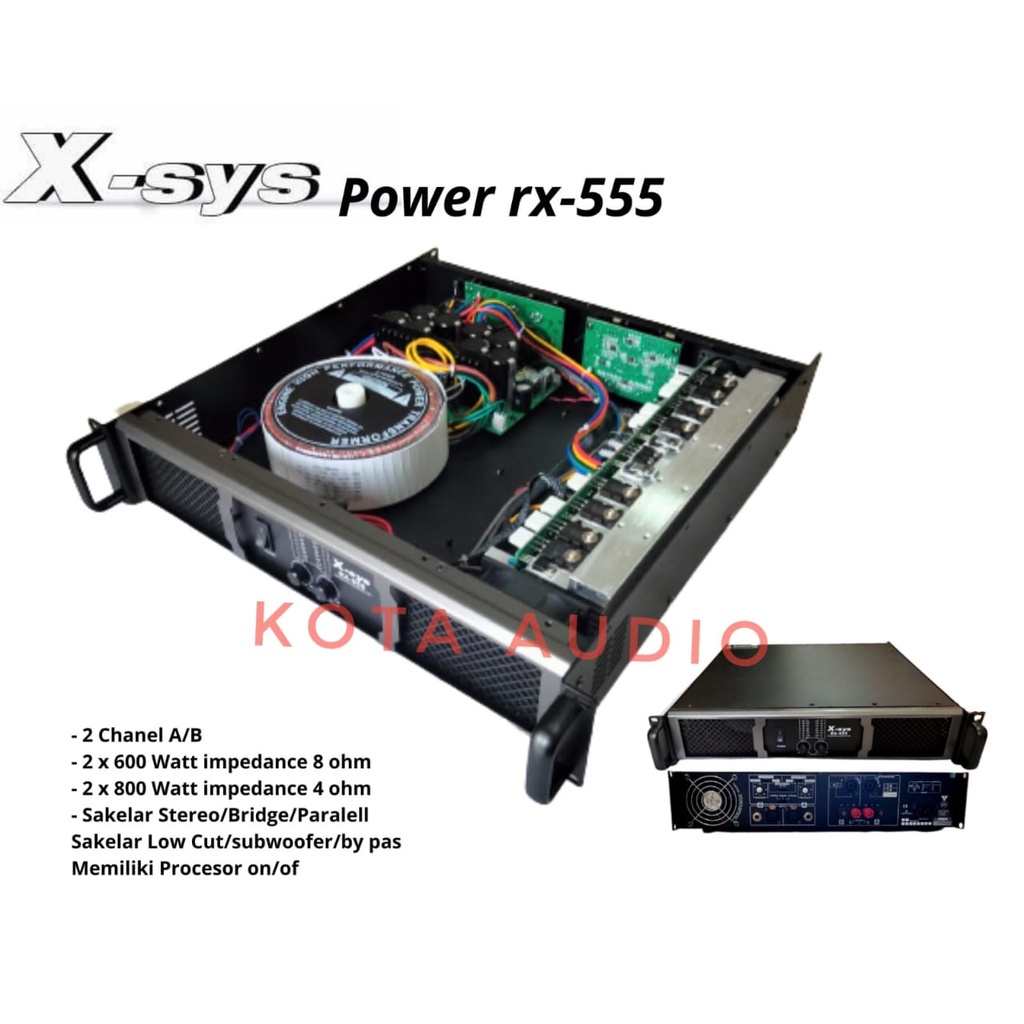 Jual Power Amplifier X SYS RX-555 XYSS RX555 2 Channel 600 Watt Peak ...