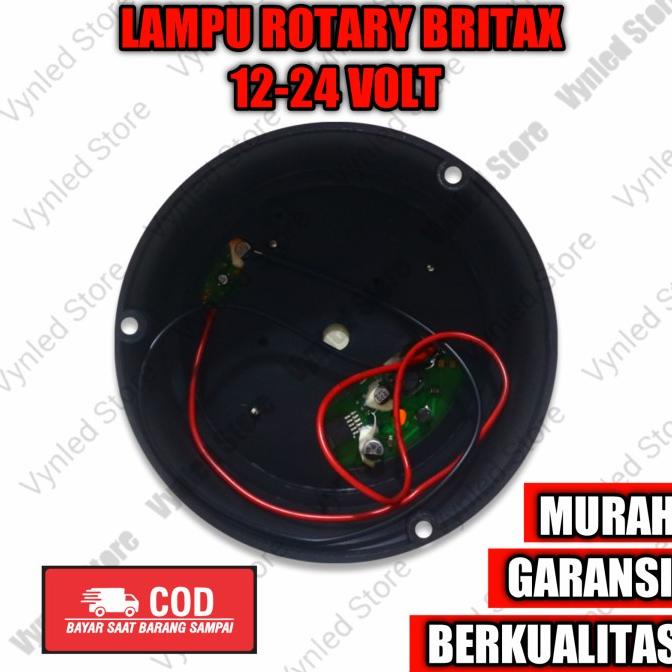 Jual Lampu Rotary Britax Led Beacon Double Mika Mobil Truk 12 24 Volt ...
