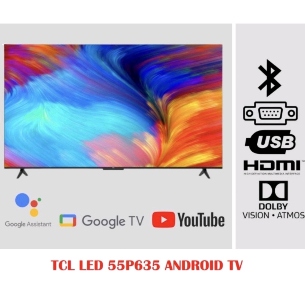 Jual TV LED TCL UHD 4K ANDROID P635 SERIES 55 INCH TYPE 55 P 635 | Shopee Indonesia