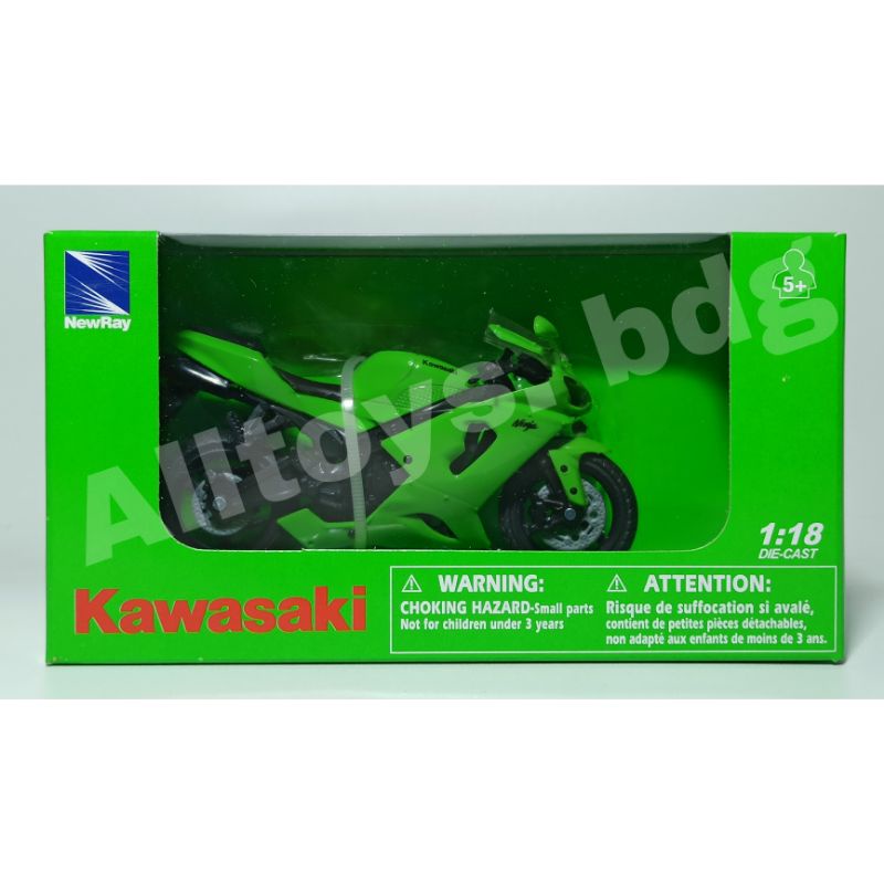 Jual Mainan Miniature Diecast Motor Kawasaki Ninja ZX-6RR skala 1:18 ...