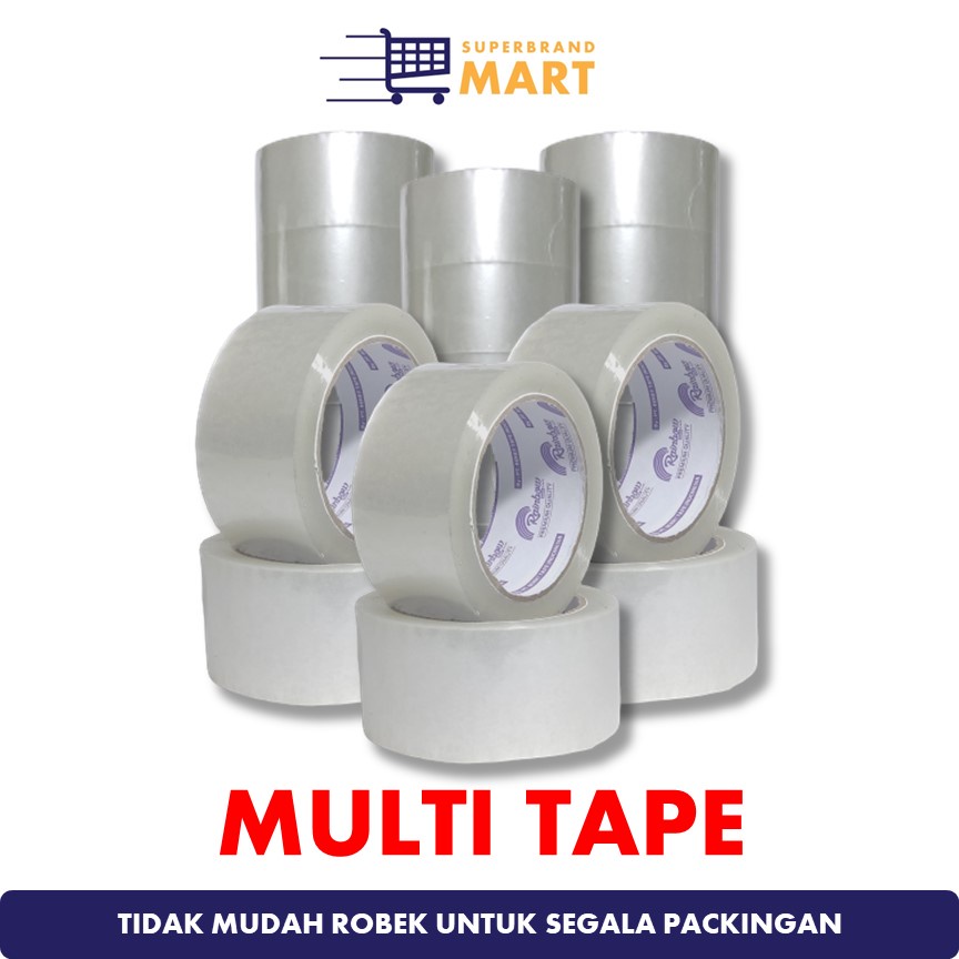 Jual Isolasi Lakban Isolatip Bening Coklat Besar Super Rekat 48mm 2 ...