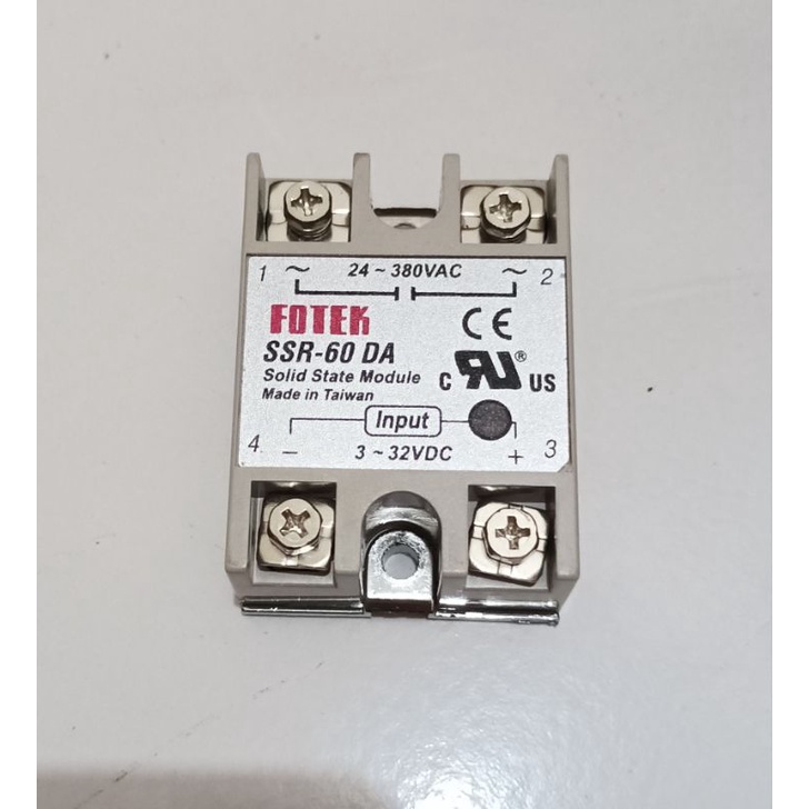 Jual FOTEK SSR 60DA SOLID STATE RELAY INPUT DC OUTPUT AC | Shopee Indonesia