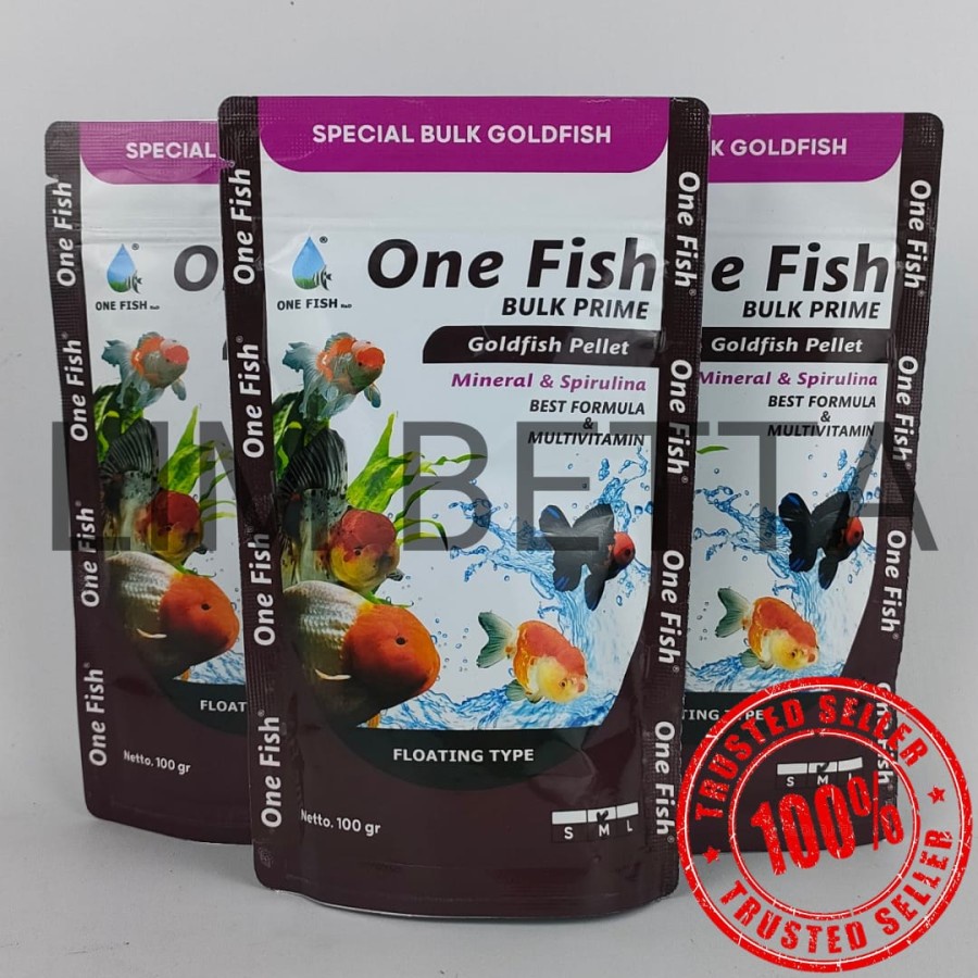 Jual ONE FISH BLUK PRIME GOLDFISH 100 GRAM MEDIUM / MAKANAN IKAN KOKI ...