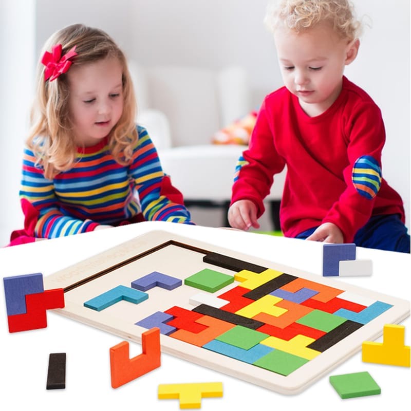 Jual GU Mainan Puzzle Tetris Russian Tertis Block Toy Mainan Edukasi ...
