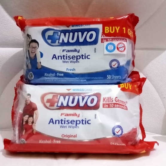 Jual Nuvo tissue basah || Antiseptic || banded || 50s | Shopee Indonesia
