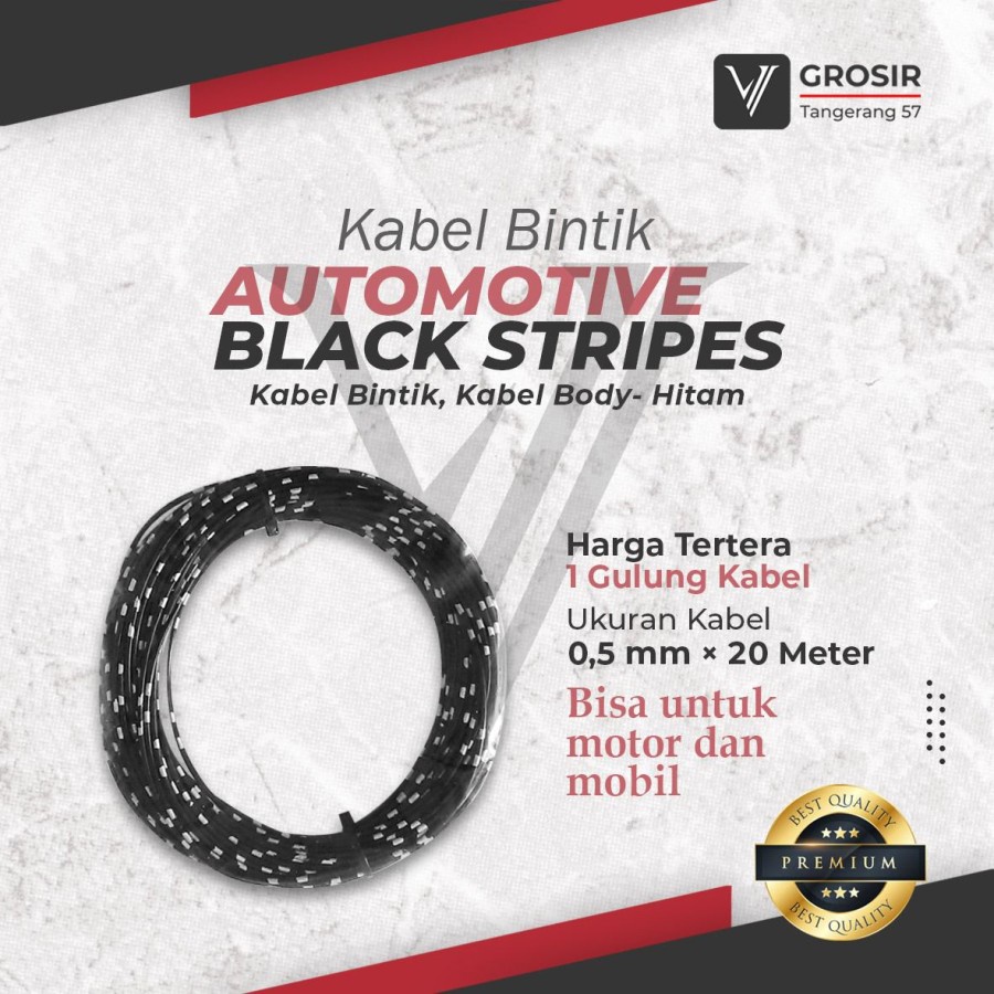 Jual KABEL OTOMOTIF 0,5MM x 20M BODY KABEL MOBIL MOTOR KABEL BINTIK ...