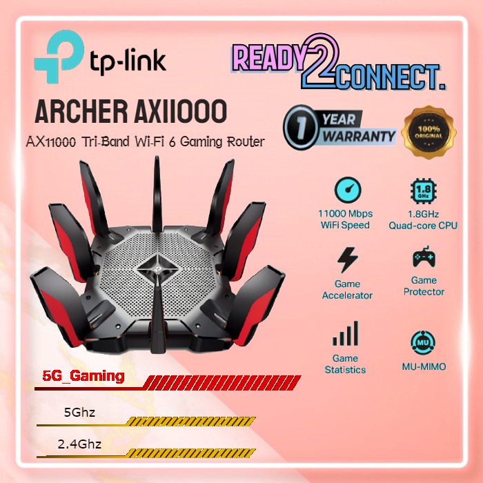 Jual TP-LINK ARCHER AX11000 Tri-Band Wi-Fi 6 Gaming Router | Shopee ...