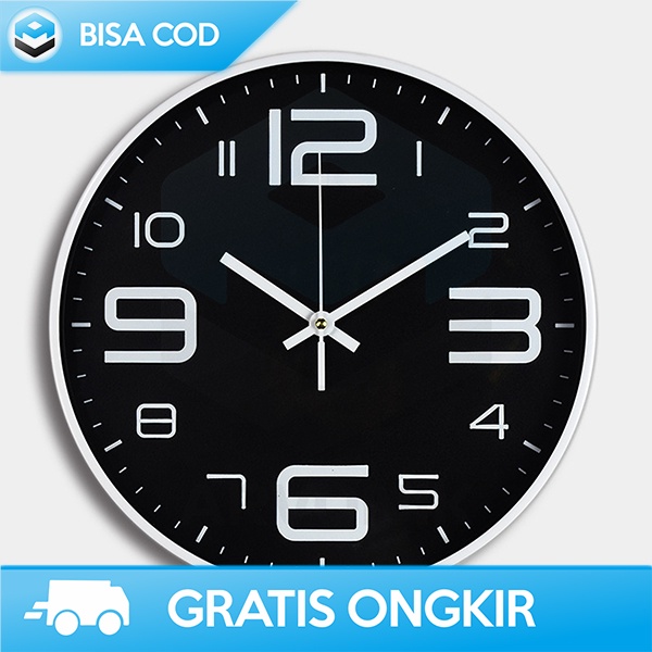 Jual JAM DINDING SILENT MOVEMENT JAM DINDING BULAT QUARTZ DESAIN ...