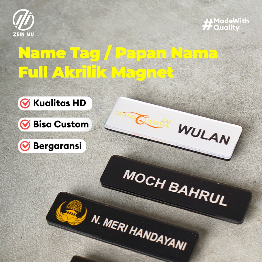 Jual PAPAN NAMA / NAME TAG / FULL AKRILIK MAGNET | Shopee Indonesia