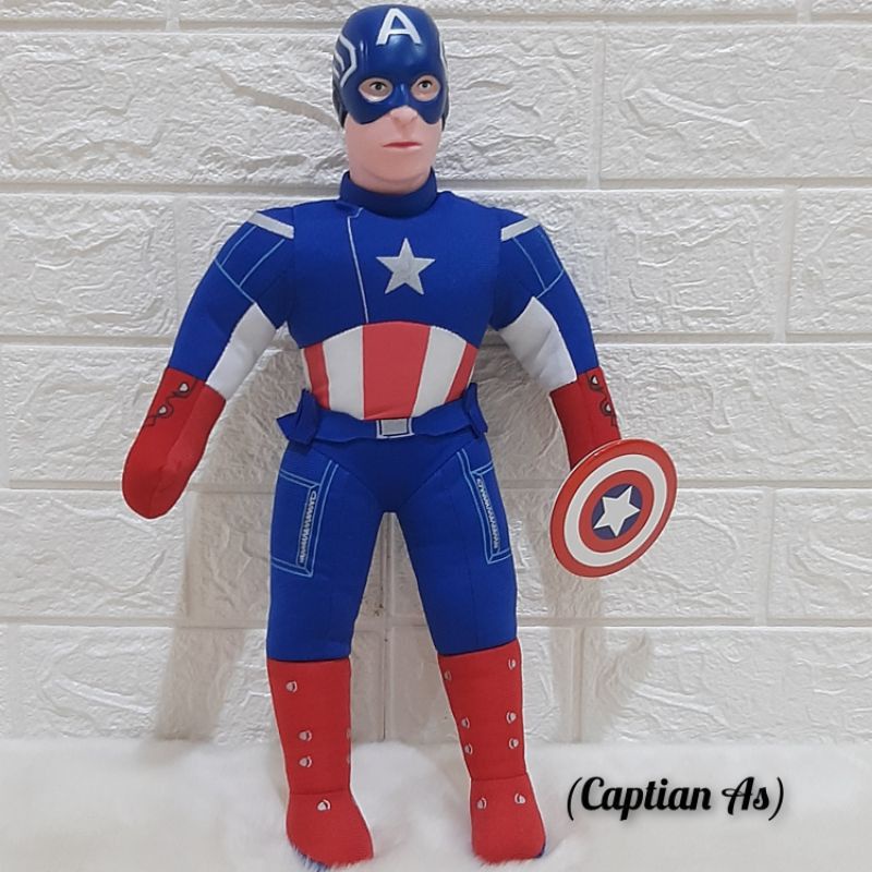 Jual Boneka Superhero Muka Karet Hulk Spiderman Superman Capten As ...