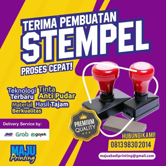 Jual Promo Stempel Murah Otomatis/Flash Warna 15 Menit L Jadi Stempel ...