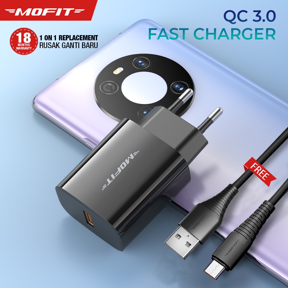 Jual MOFIT MQ11 - Quick Charge 4.0 20watt + (VOOC) USB Wall Charger ...