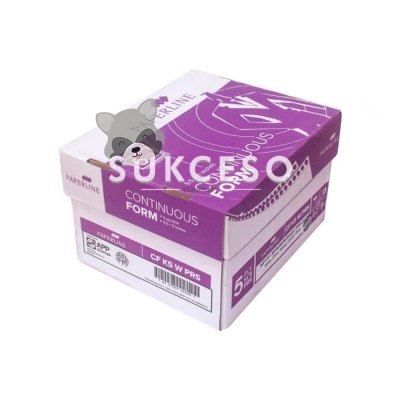 Jual Paperline PPL Continous Continuous Form 5 PLY Warna PRS | Shopee ...