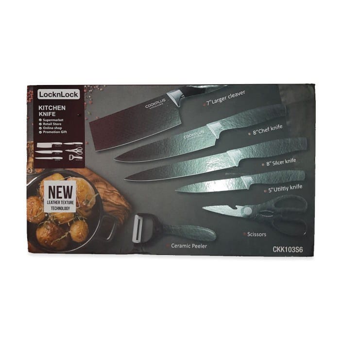 Jual L&L Cookplus knife 6p set ckk103S6 black | Shopee Indonesia