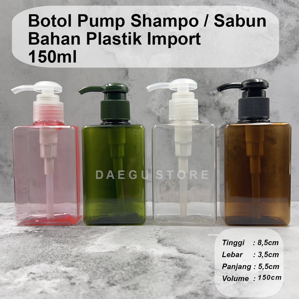 Jual Botol 150ml Pump Sabun Cair Lotion / Shampo Bahan Plastik Impor ...