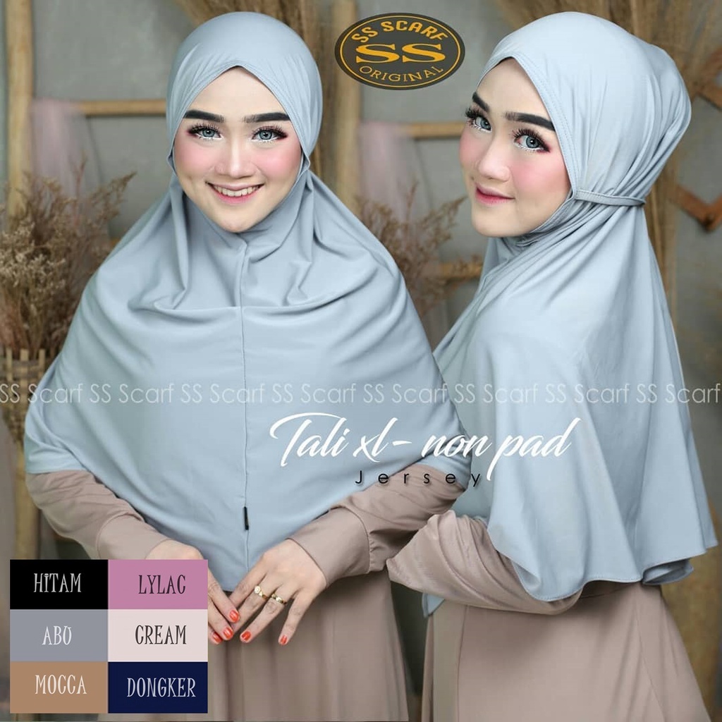 Jual Jilbab Hijab Instan Bergo Tali Jersey Premium Tali Xl Daily Hijab | Shopee Indonesia