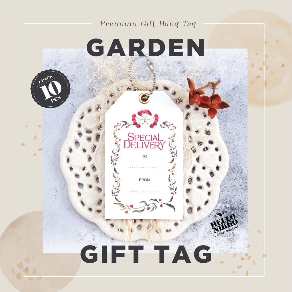 Jual Garden Gift tag - Hang tag kartu ucapan kado sticker hampers ...