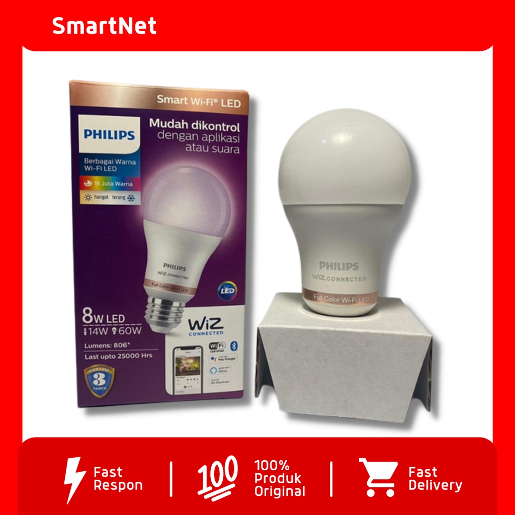 Jual Philips Lampu Smart WiFi LED 8W With Bluetooth - Color and TW ...